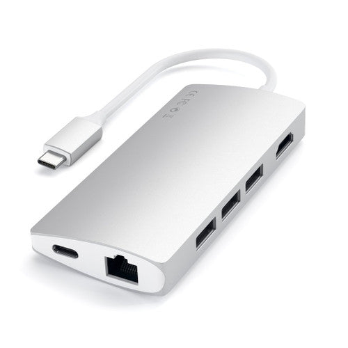 Satechi Type-C Multi-Port Adapter 4K with Ethernet V2 - Silver – Flexx ...